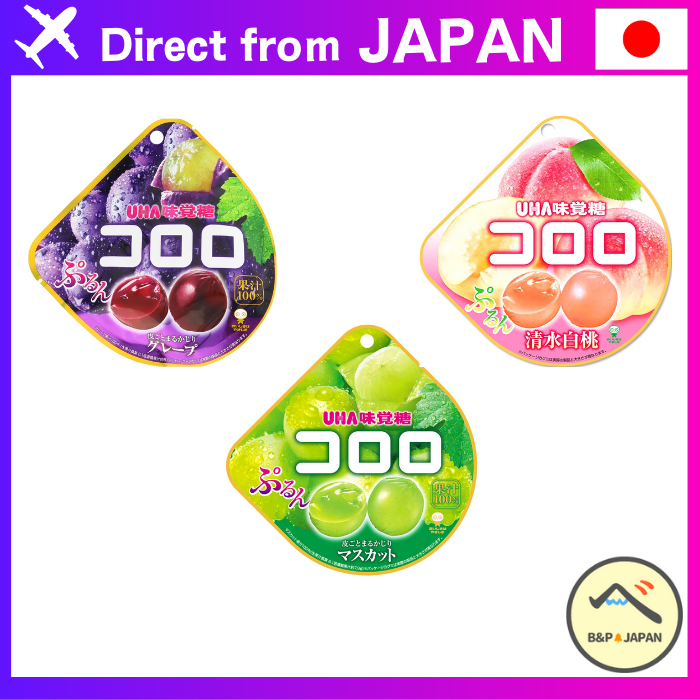 UHA Mikakuto Kororo Gummy Fruit Jelly Candy /Grape /Muscat /Shimizu White Peach 【Direct from ...