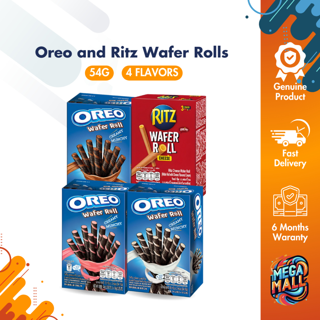 Oreo & Ritz Wafer Rolls 54g - Delicious Snack, Various Flavors | Shopee ...