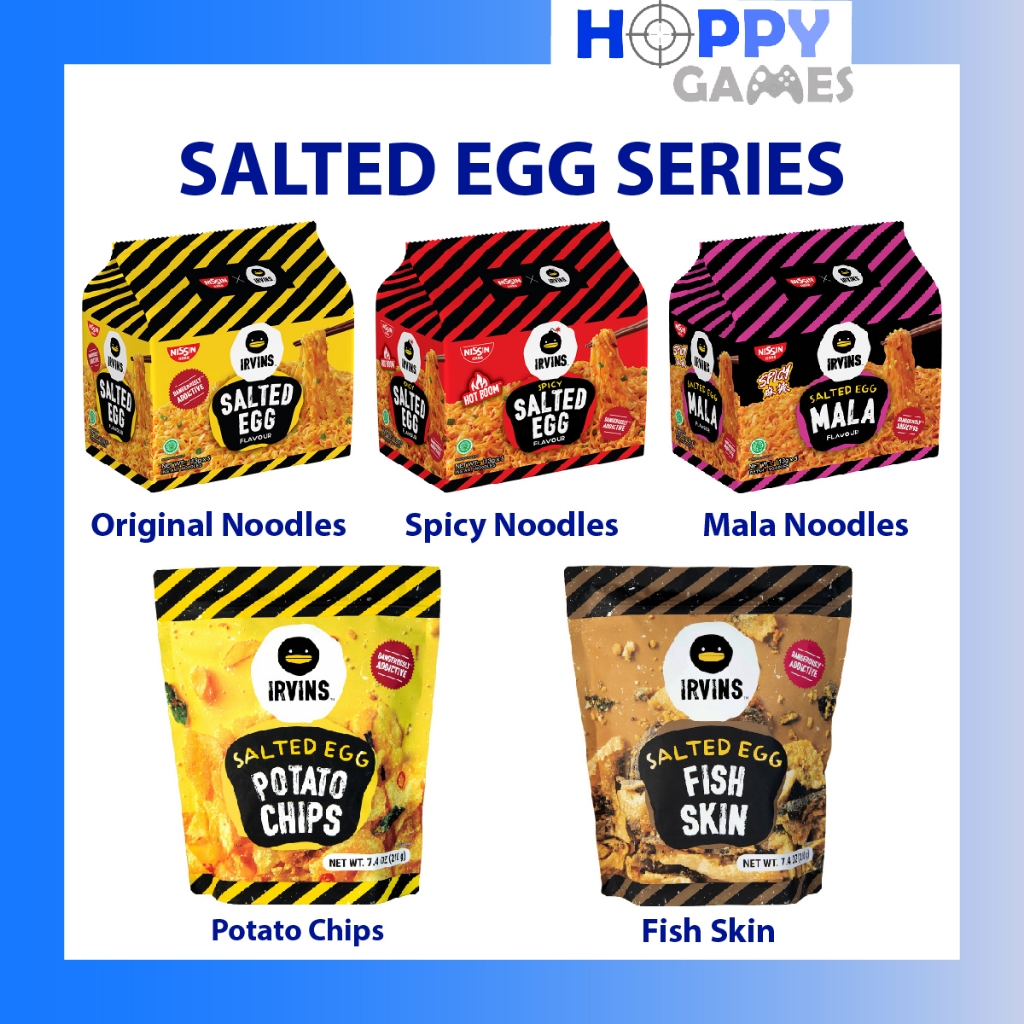 IRVINS Salted Egg Fish Skin Salted Egg Potata Chips Salted Egg Noodles ...
