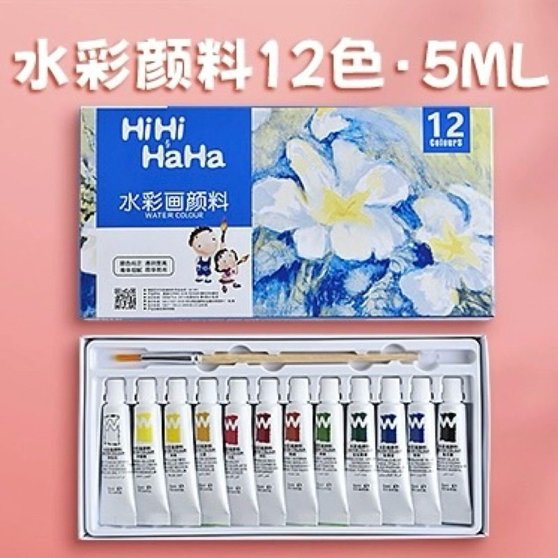 12 Water Colour for Art Painting Set Watercolour Paint (5ml x 12 Colour ...
