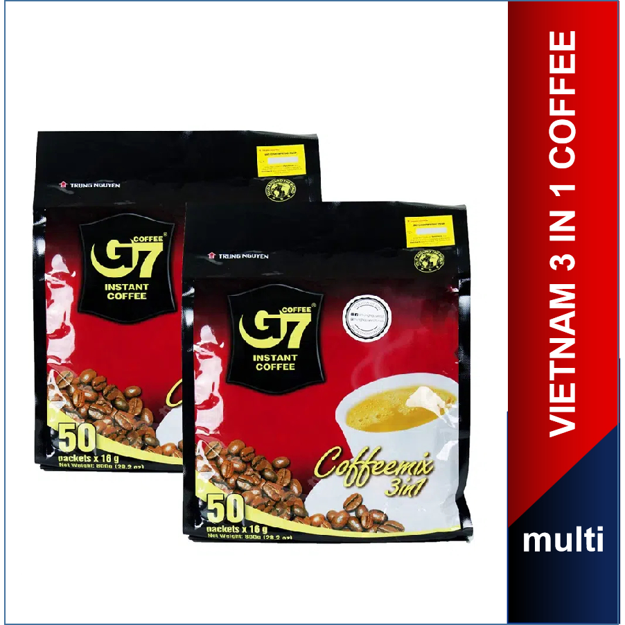 G7 Coffee Trung Nguyen 3 in 1 Instant White Coffee Vietnam Coffee with ...