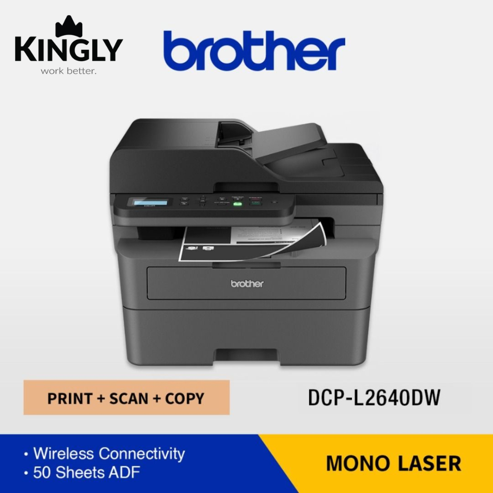 Brother DCP-L2640DW A4 3-In-One Duplex Wireless Monochrome Laser ...