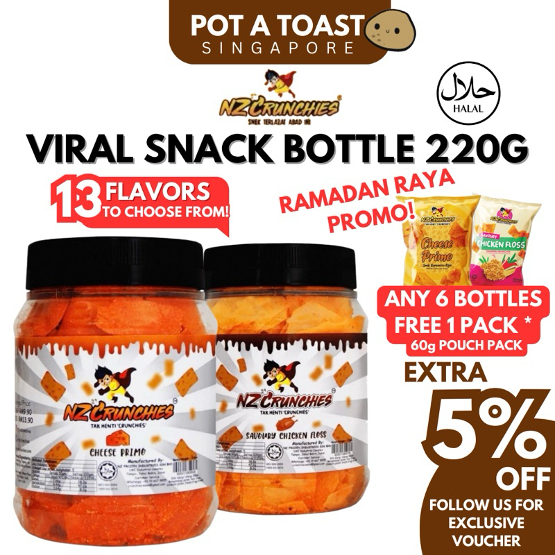 NZ Crunchies Viral Snacks Popiah Cracker HALAL 200g - 13 Flavors ...