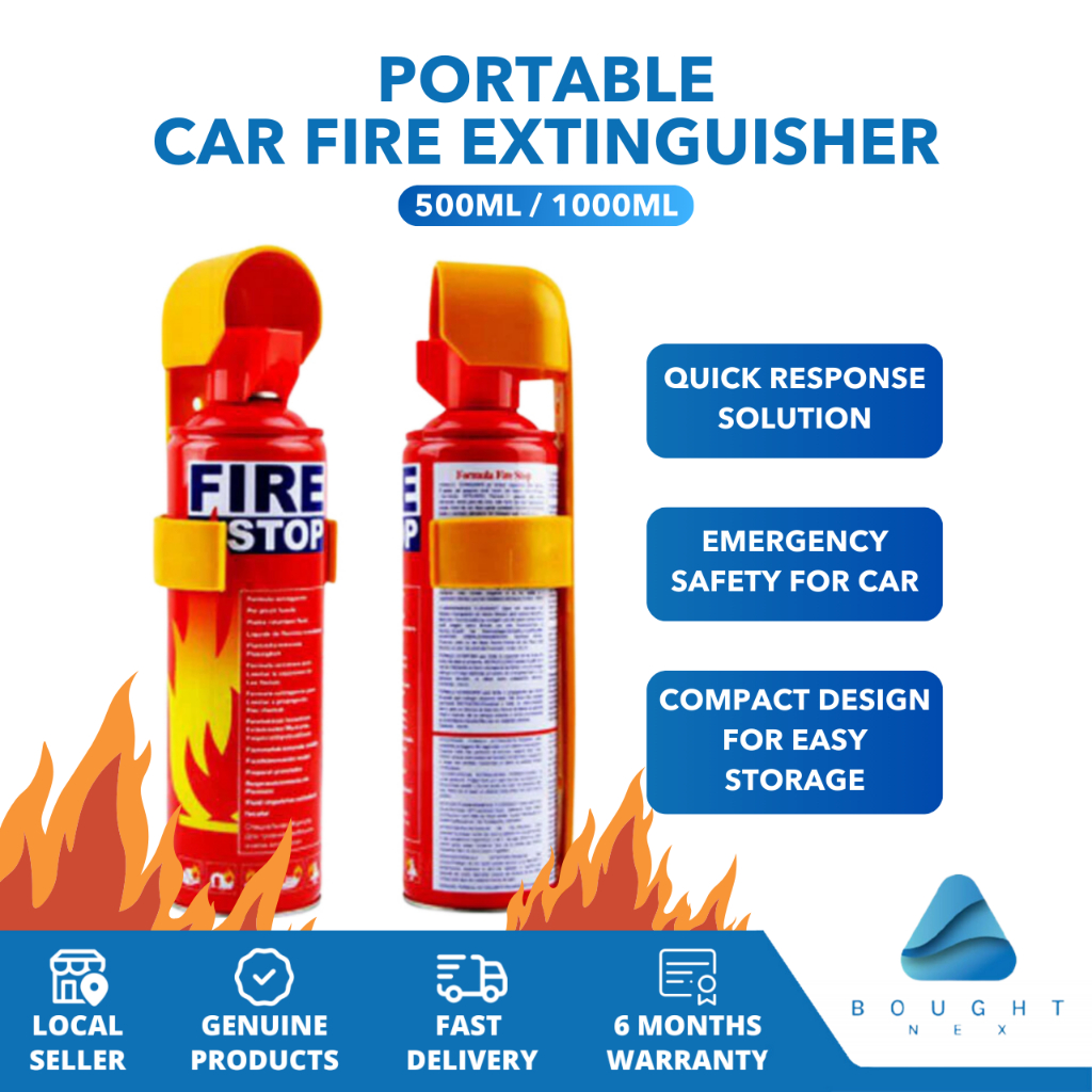 Portable Car Fire Extinguisher 500ml/1000ml – Quick Response Emergency ...