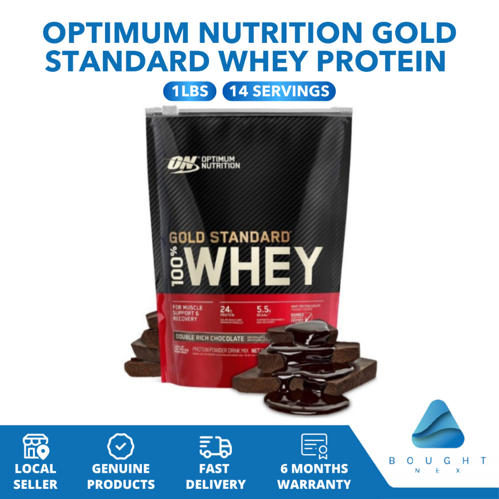 Optimum Nutrition Gold Standard Whey 1lbs - Double Rich Chocolate ...