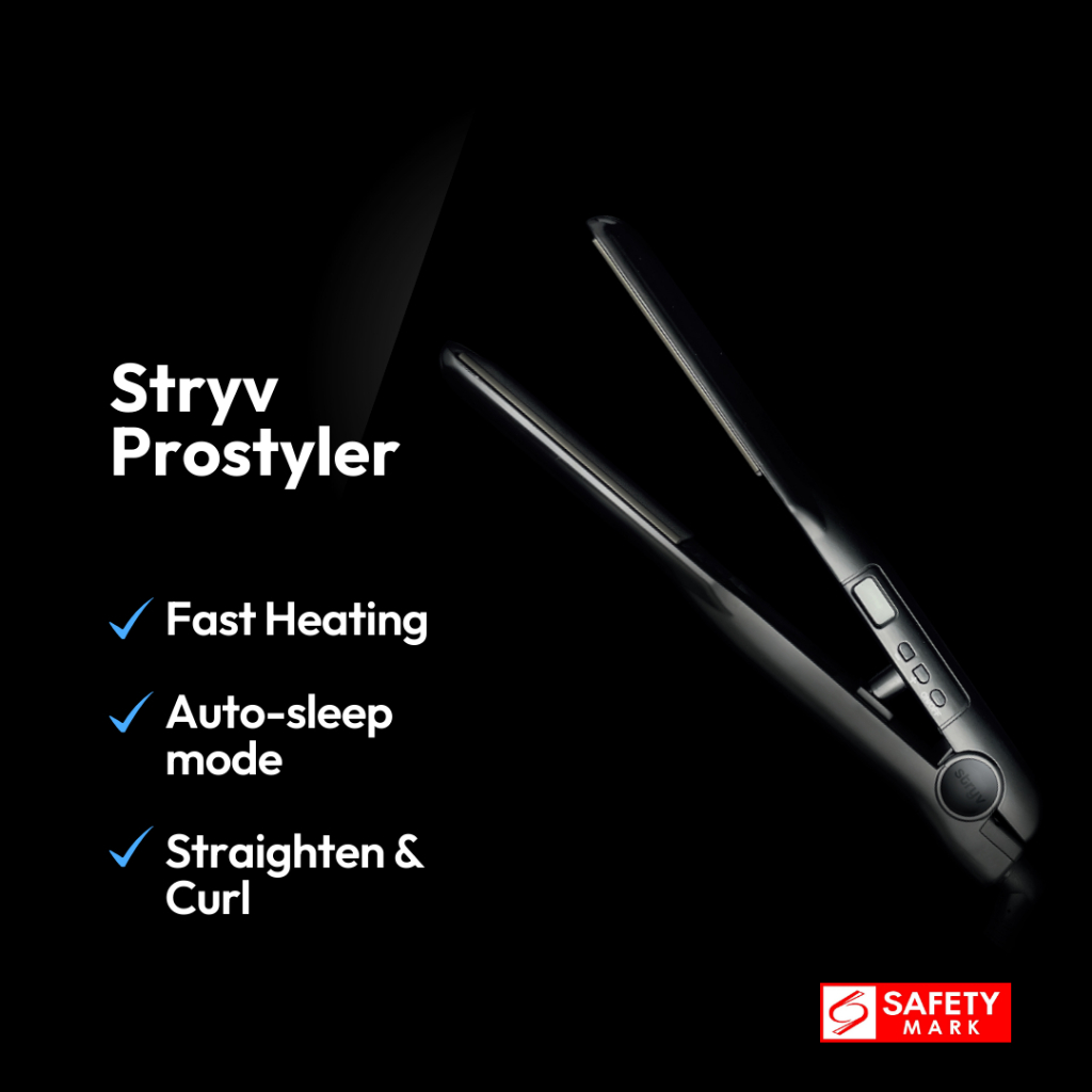Stryv Pro Styler Salon Grade 2 in 1 Flat Iron & Straightener 50W ...