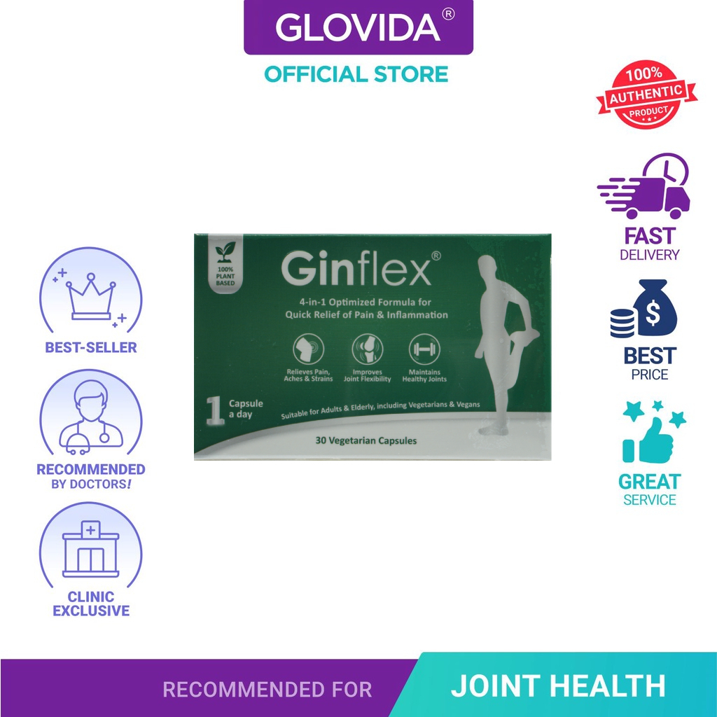 Ginflex Capsules 30's | Exp: Jul-2027 | Glovida | Shopee Singapore