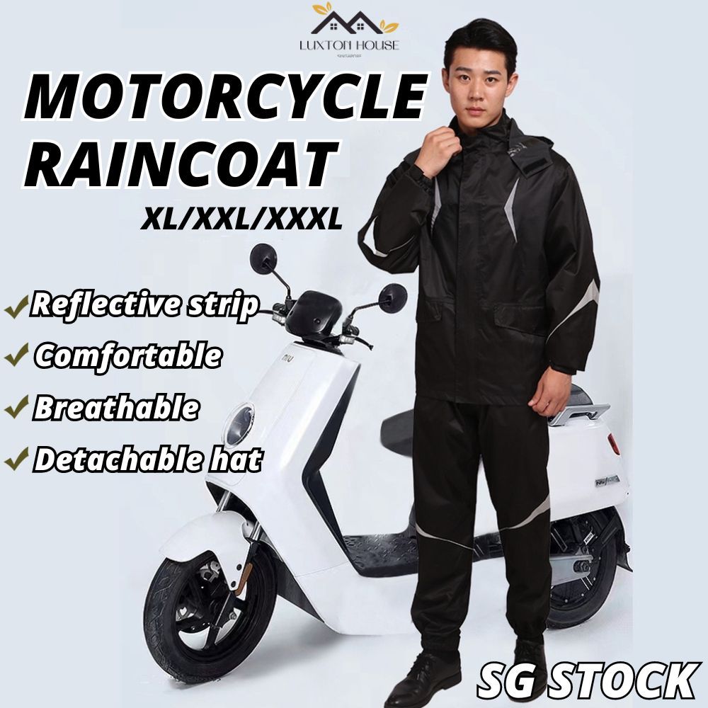 {SG} XXL Motorcycle Raincoat Rain Jacket Bike Raincoat Pants Outdoor ...