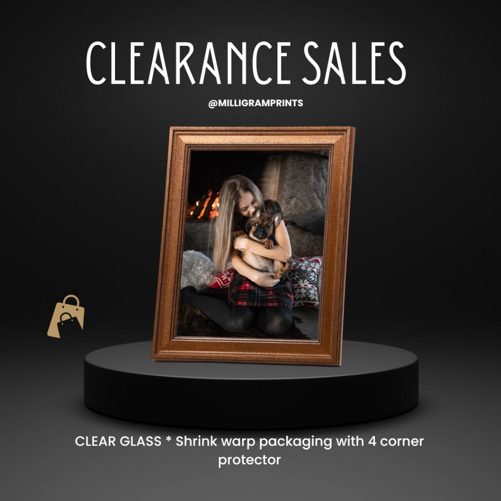 5R & 8R Antique Light Brown Wooden Frame | Shopee Singapore