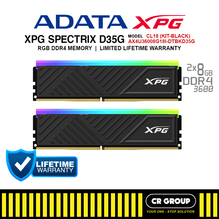 ADATA XPG SPECTRIX D35G DDR4 3600 CL18 2x8GB/2x16GB KIT (Black/White ...