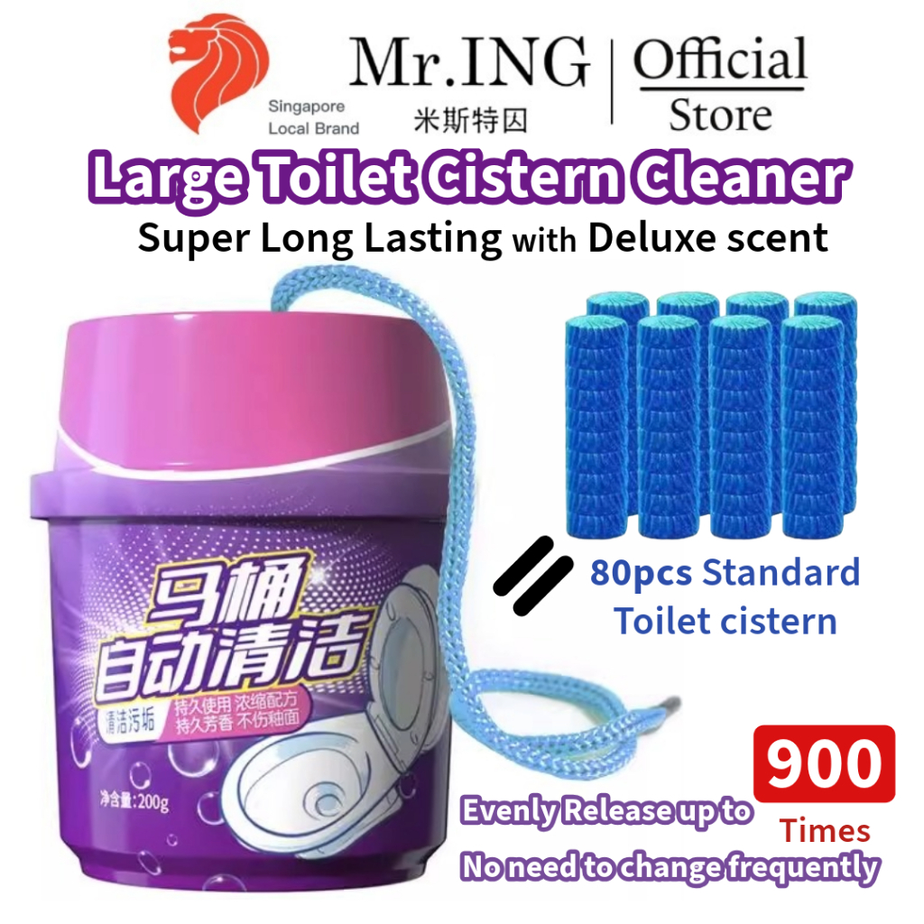 Premier Toilet cistern cleaner anti-bacterial power cleaning blue block ...