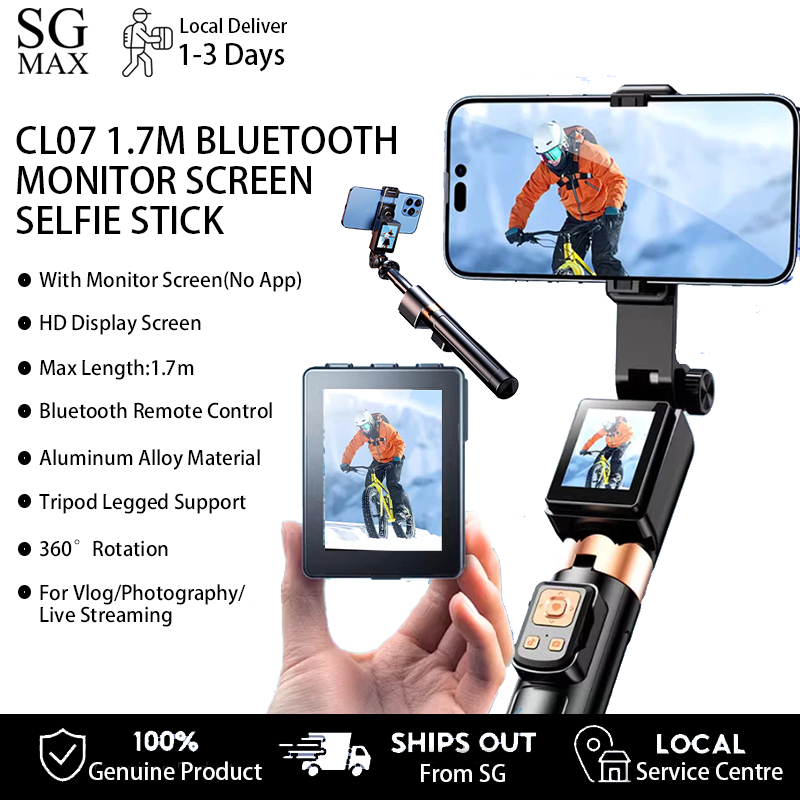 CL07 1.7m Selfie Stick Monitor HD Screen Projector Tripod Phone Stand ...