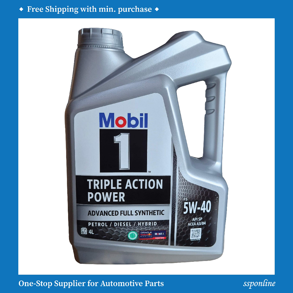 Mobil 1 5W-40 (4L) Triple Action Power Fully Synthetic Engine Oil ...