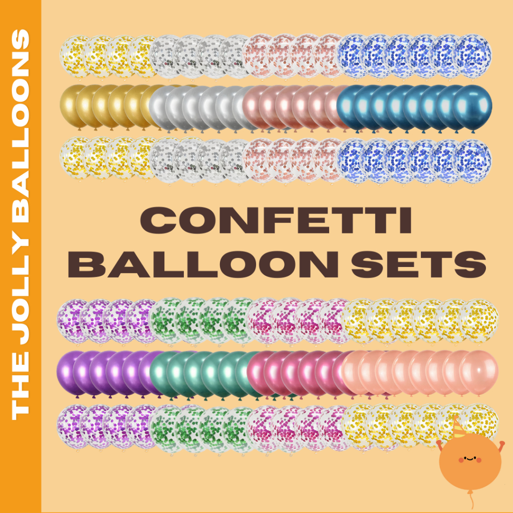 [SG Stock] Confetti Balloon Set/ Party Birthday Decoration Balloons ...