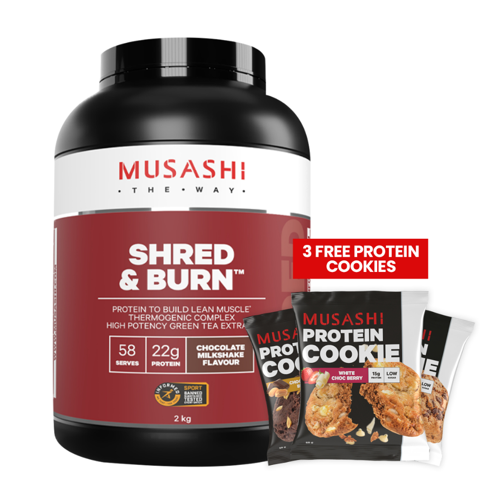 FREE Cookies Musashi Shred & Burn Protein Powder Chocolate 2kg | Shopee ...