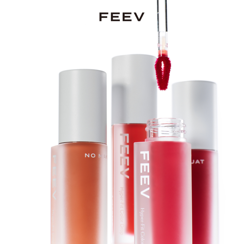 FEEV Hyper-Fit Color Drop 4ml Sheer Glow Moisturizing Lip Tint with 10 ...