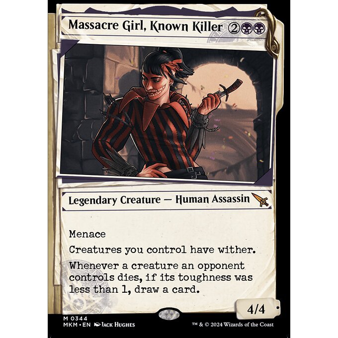 MKM_344 Massacre Girl, Known Killer *Dossier Showcase* SC MTG Magic ...
