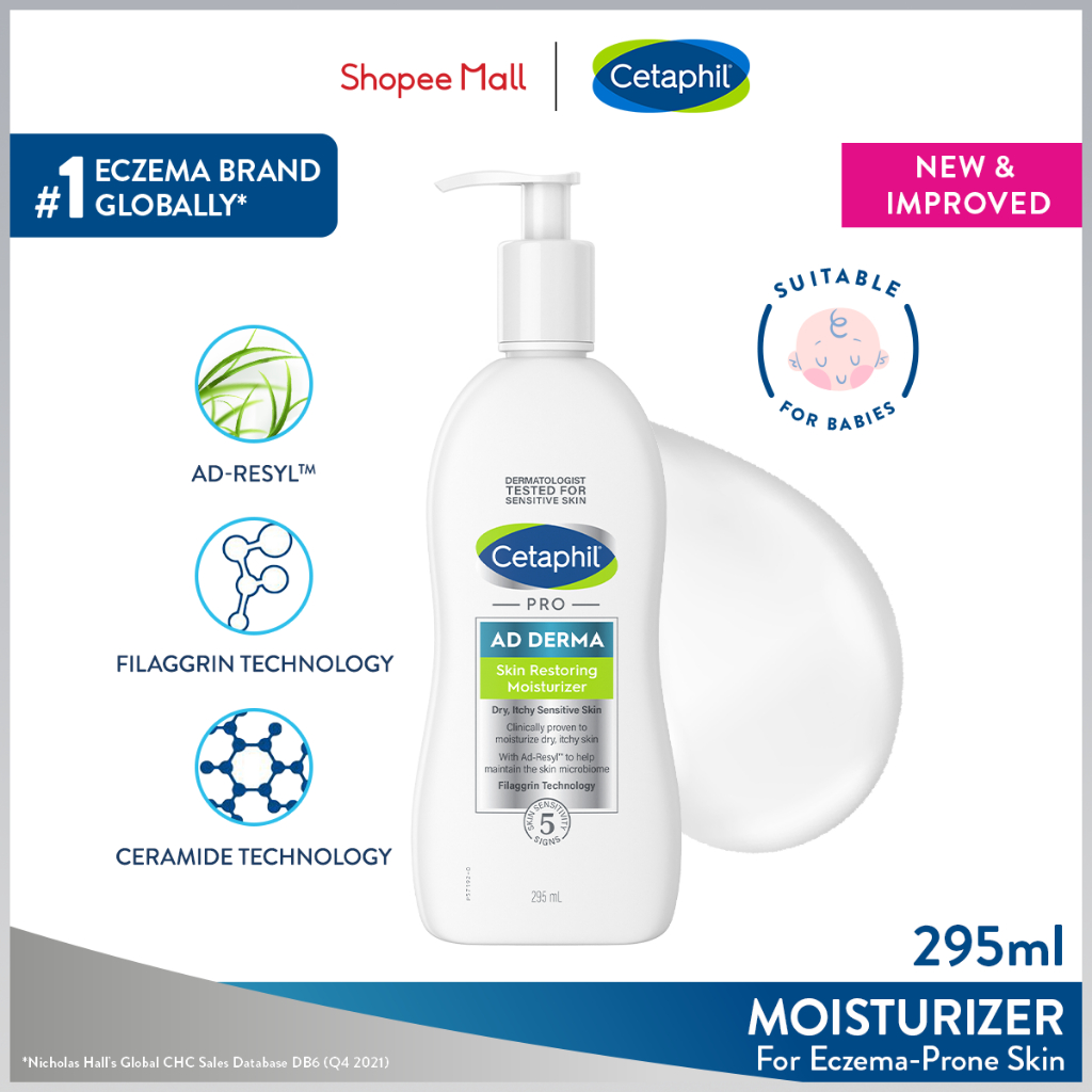 CETAPHIL PRO AD Derma Skin Restoring Moisturizer 295ml, For Eczema ...