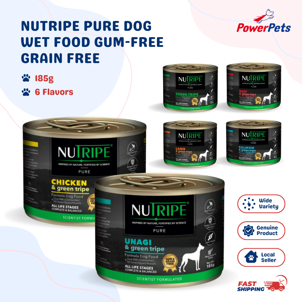 Nutripe Pure - Grain-Free, Gum-Free Nutritious Wet Dog Food, 95g 185g ...