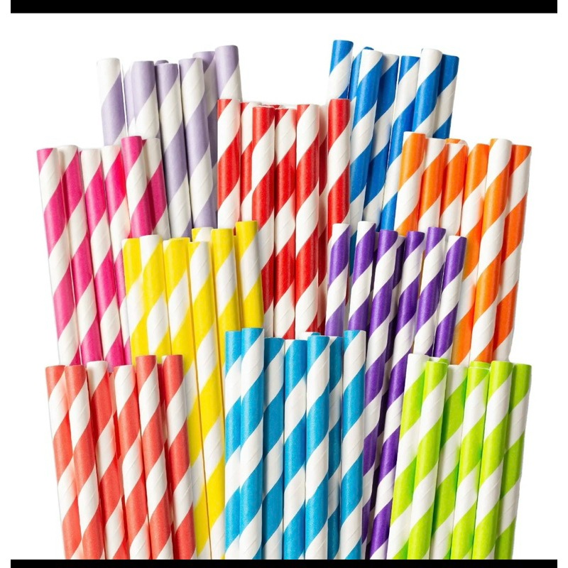 🇸🇬 Paper Straws (Various Colour & Sizes) | Shopee Singapore