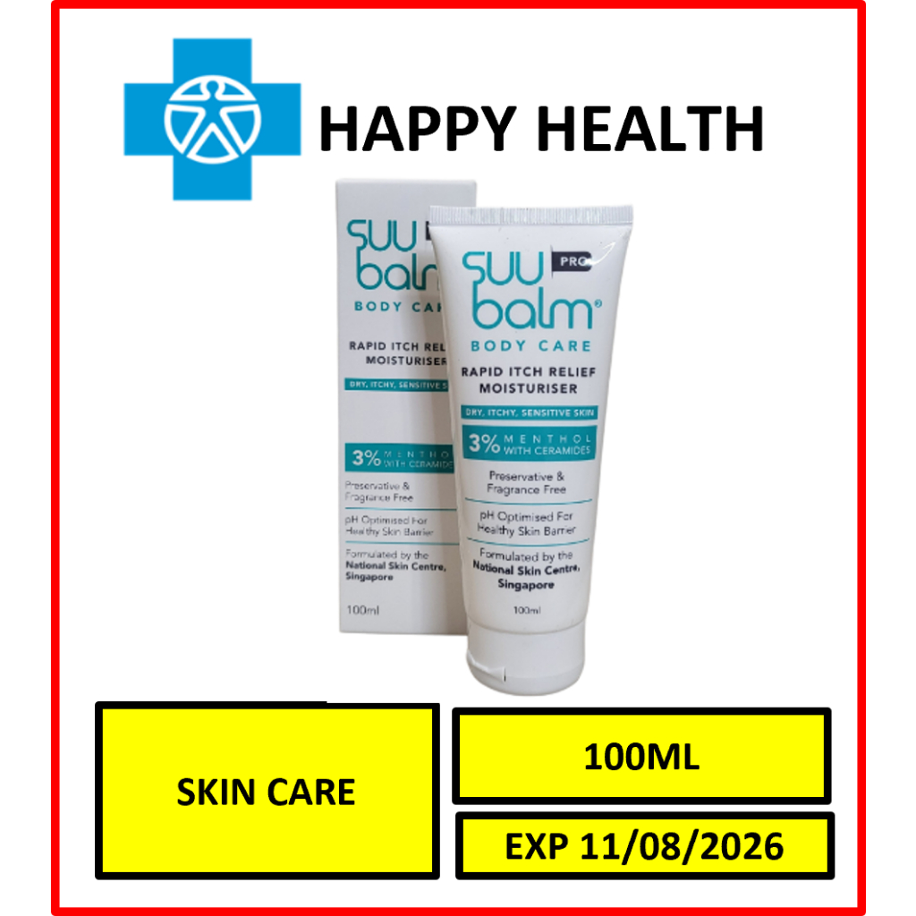SUU BALM PRO BODY CARE (RAPID ITCH RELIEF MOISTURISER) 100ML (EXP08/26 ...