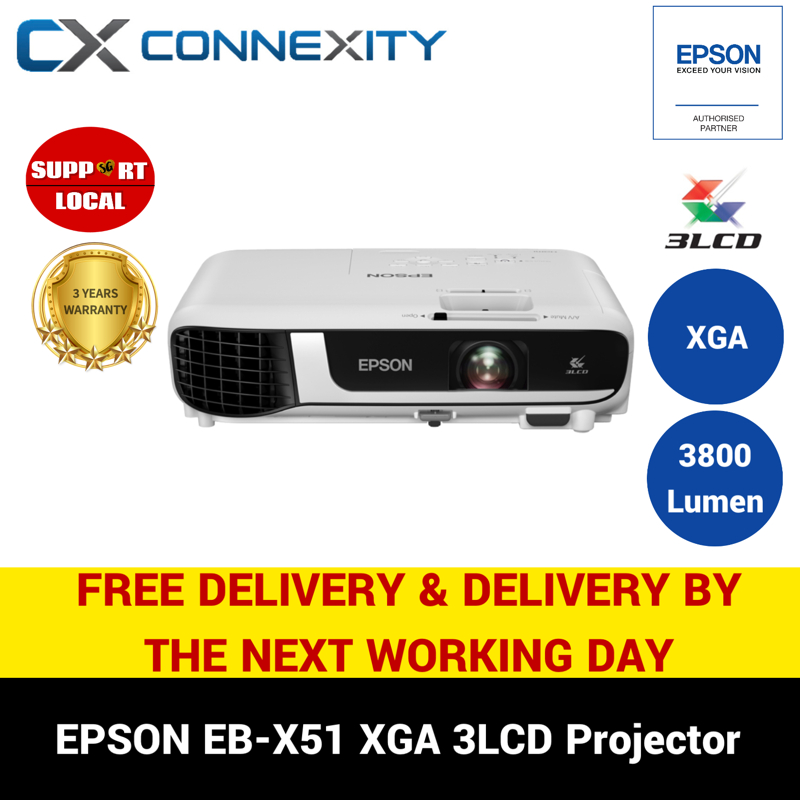 Epson EB-X51 XGA 3LCD Projector Portable Epson Projector | Shopee Singapore