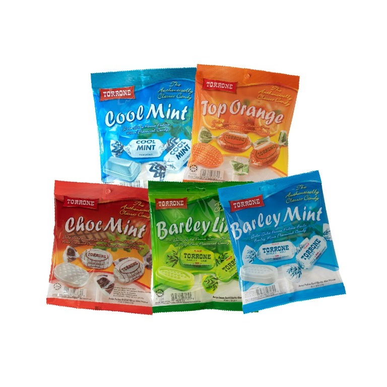 Torrone Barley Mints Assorted Flavour Candy - 120g Barley Mint / Top Orange / Choco Mint ...