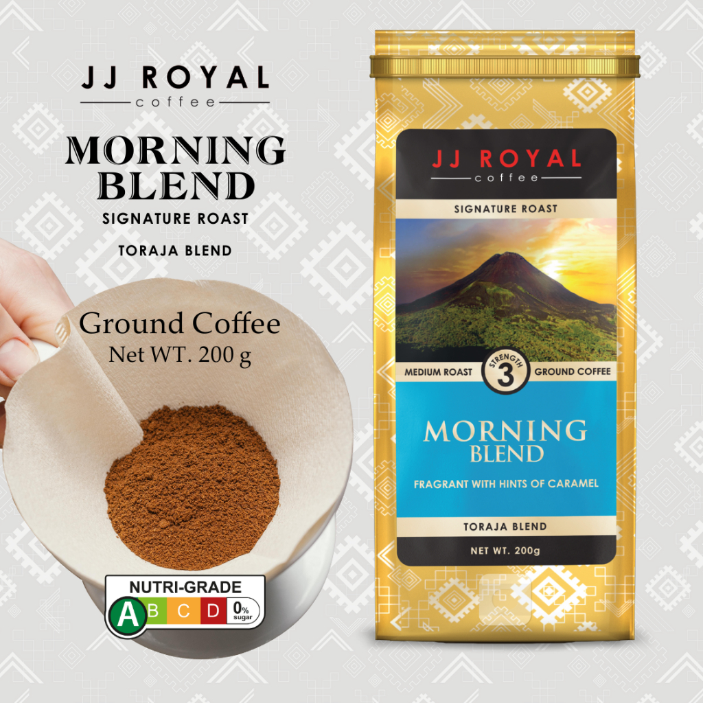 JJ Royal Coffee | Morning Blend Coffee (Ground Coffee) 200g | Shopee ...