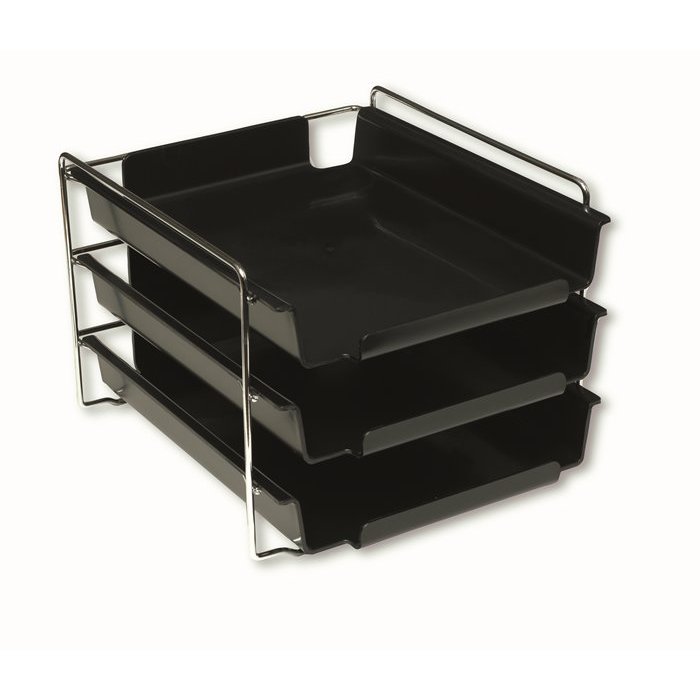 BANTEX 9400 Stand for Vision Letter Trays Metal Desk Document Tray — 3 ...