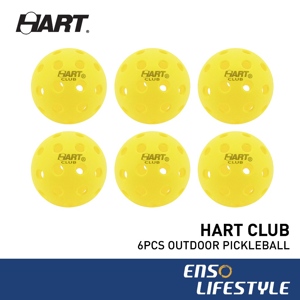 HART Pickleball Ball - HART CLUB Outdoor 6pc [Enso Lifestyle] | Shopee ...