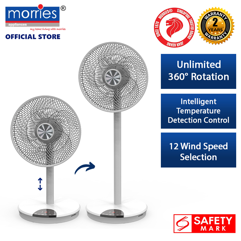 Morries 12 Inches 2 In 1 Remote Air Circulation Stand Fan MS 1816DCSF ...