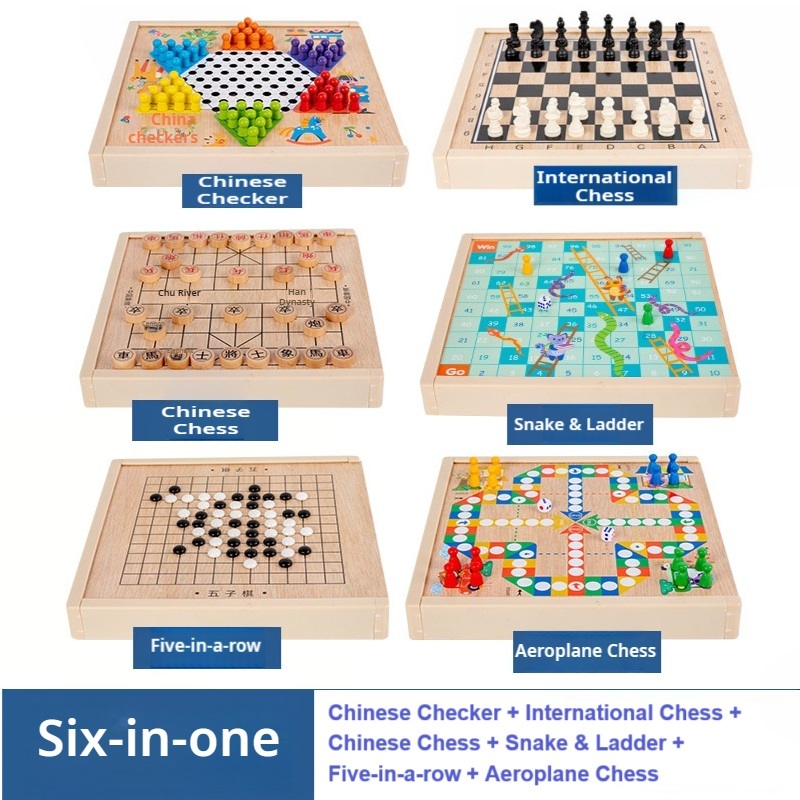 Multifunction 6-in-1 Board Game Chess | Shopee Singapore