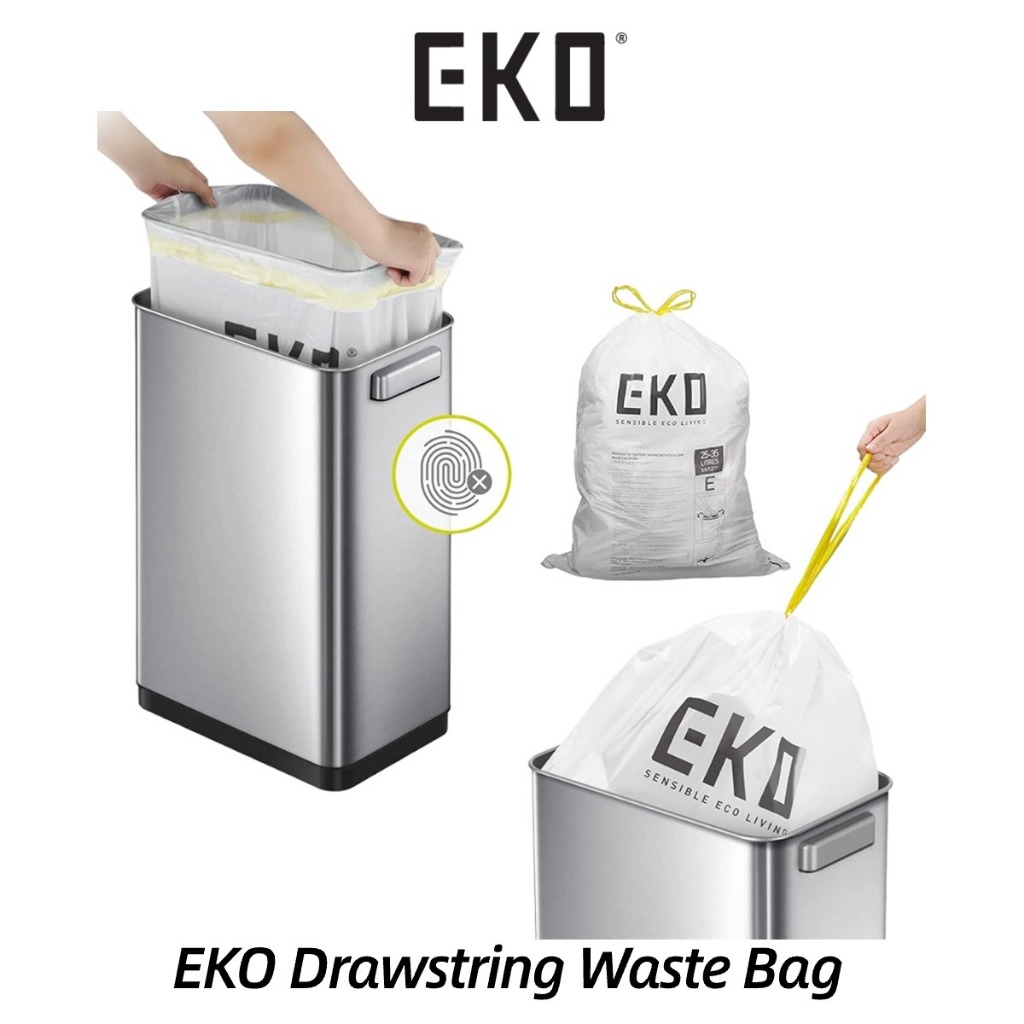EKO Drawstring Waste Bag 3L-60L Thick Trash Bag Rubbish Bag Plastic Bag ...
