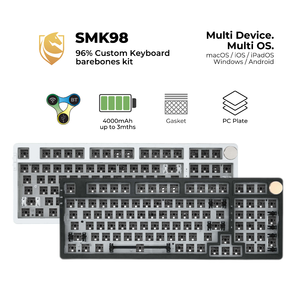 [Barebones] Steed SMK98 Custom Mechanical 96% Wireless Keyboard ...