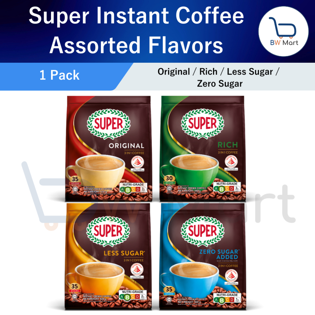 Super Instant Coffee Assorted Signature Coffee (Original / Rich / Less ...