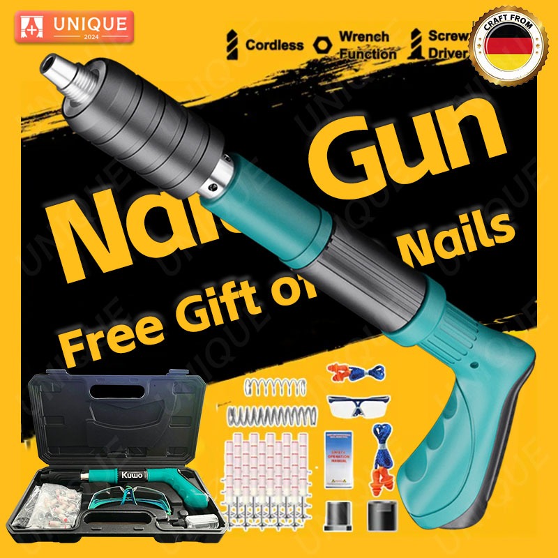 Manual Steel Nails Gun (Free 120 Nails) Nail Gun Concrete Rivet Tool ...