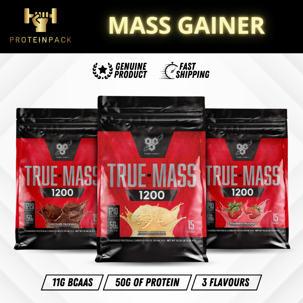 BSN TrueMass 1200 Gainer 10lbs High-Calorie Formula Fuel Your Muscle ...