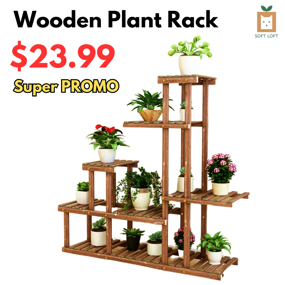 Plant Rack Plant Stand Wooden Plant Self Flower Rack For Indoor Outdoor ...