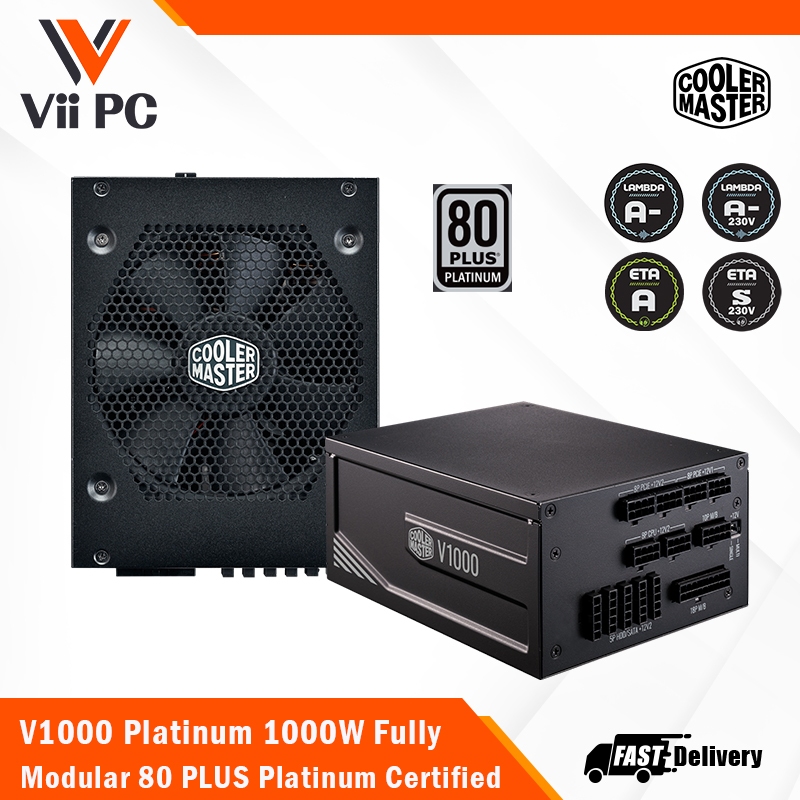 COOLER MASTER V1000 Platinum 1000W ATX 12V 80 PLUS Platinum Certified ...