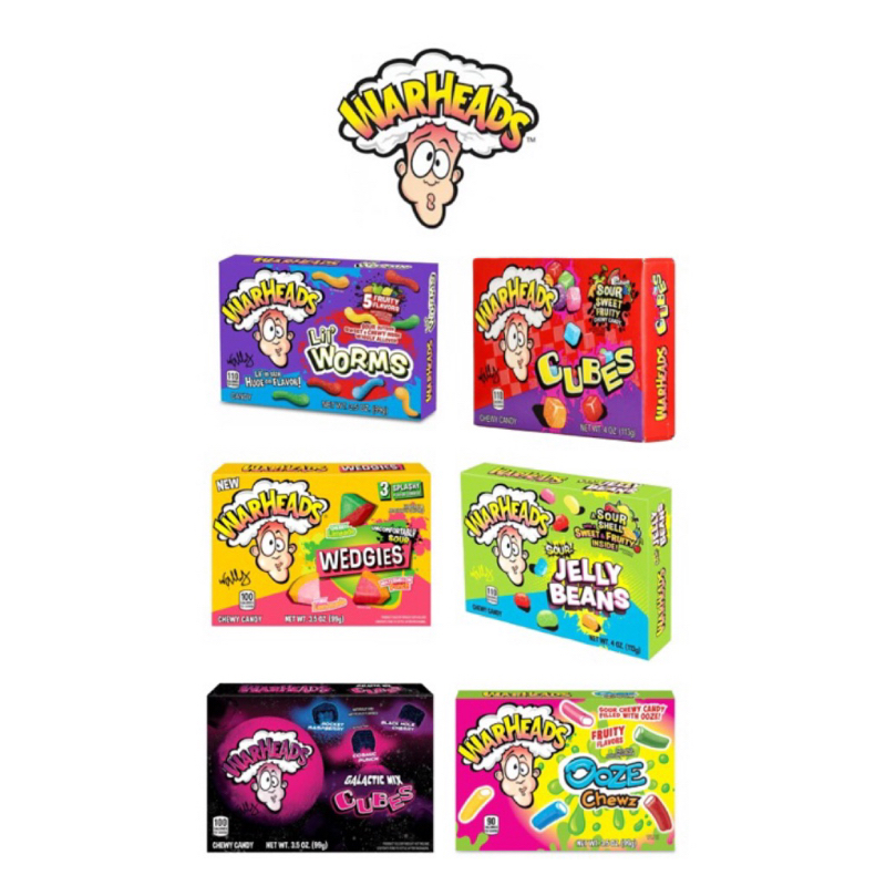 [SG STOCK] WARHEADS USA Sweet Candies WARHEADS Assorted, Warheads Cubes ...