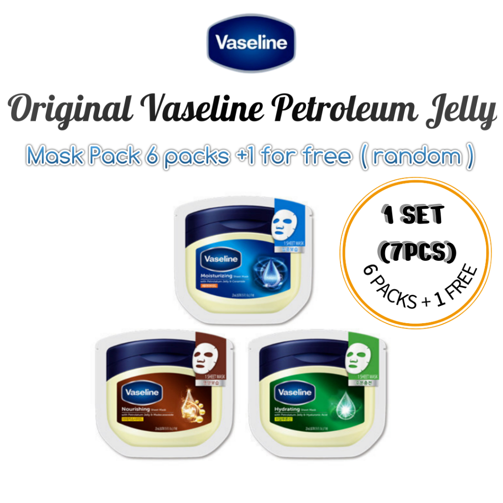 [Vaseline] Mask Pack 6 packs +1 for free ( random ) Moisturizing ...