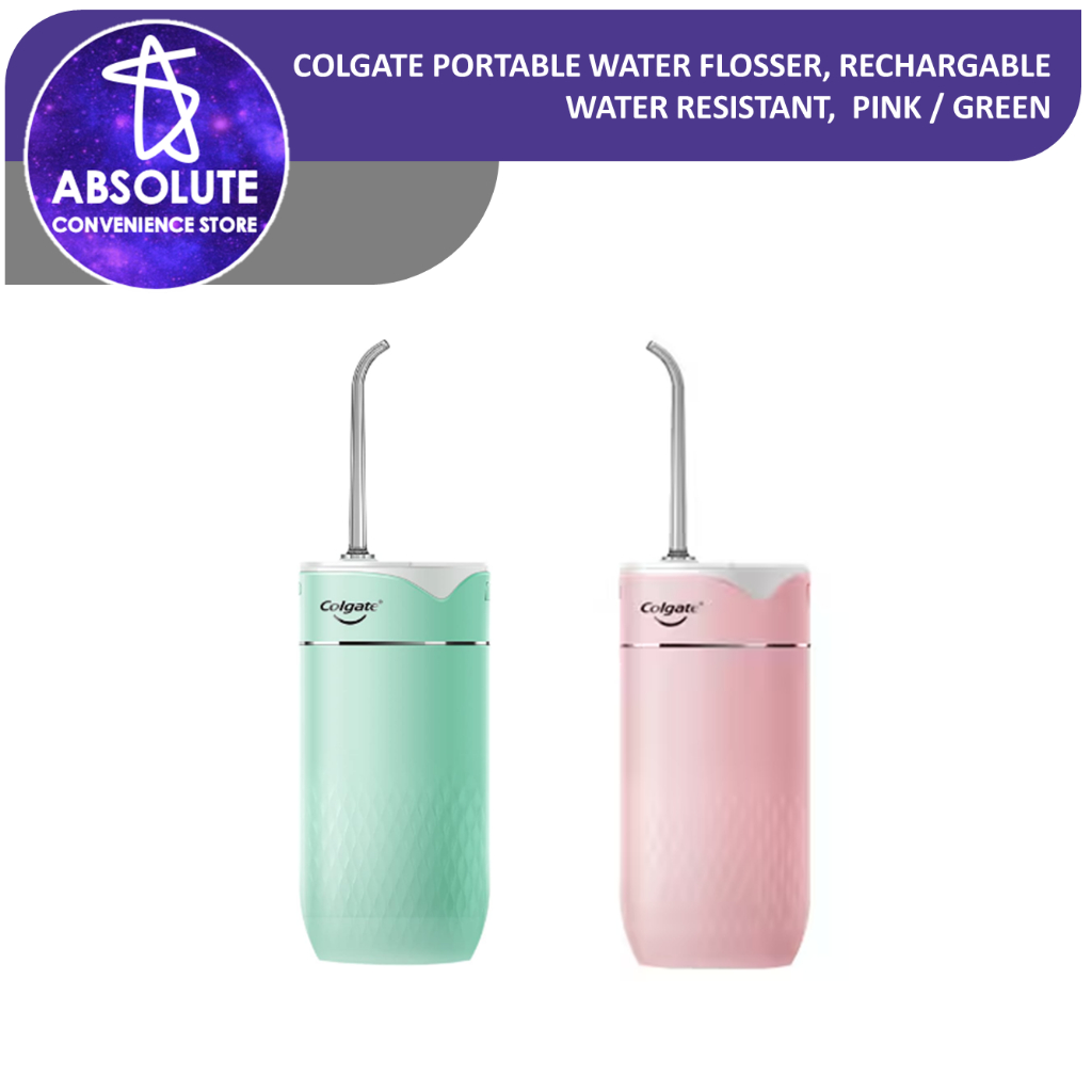 Colgate Portable Water Flosser Rechargeable, Water Resistant, Pink ...