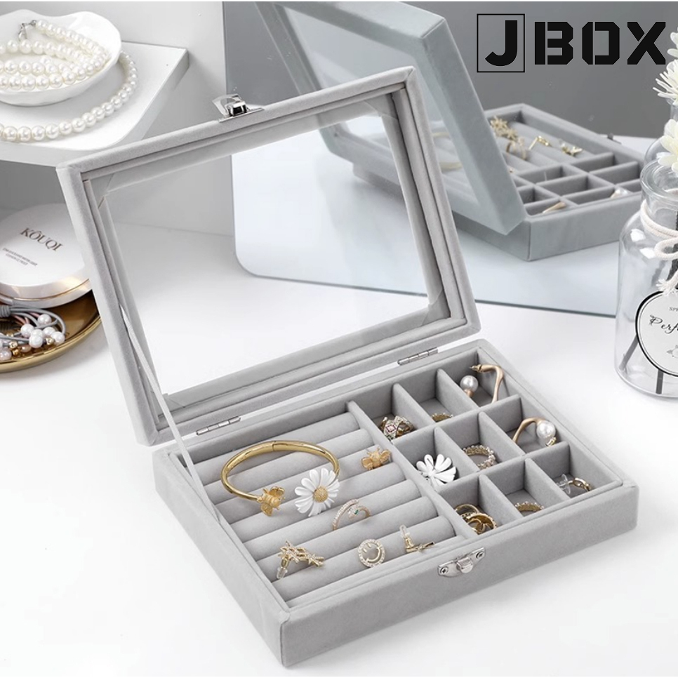 Glass Window 1Tier Jewellery Box (JBox) | Shopee Singapore