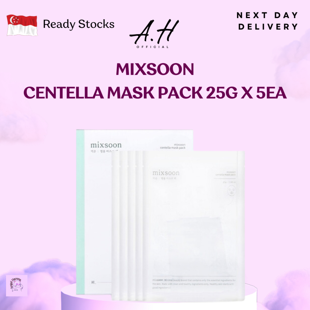 Mixsoon Skincare Centella Mask Pack 5s (25g x 5pcs) | Shopee Singapore