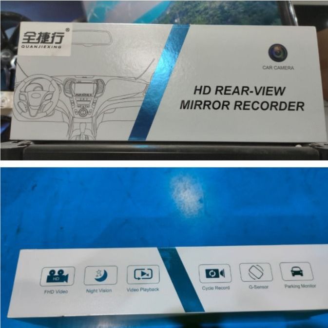 [SG] GPS + HD FRONT/REAR & INSIDE CAR VIEW CAMERA WITH MIRROR RECORDER ...