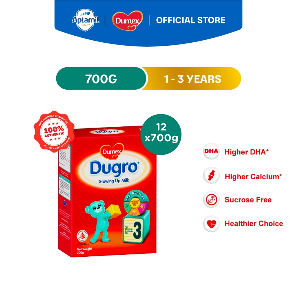 [Bundle of 12] Dumex Dugro Stage 3 Children Growing Up Milk Powder ...