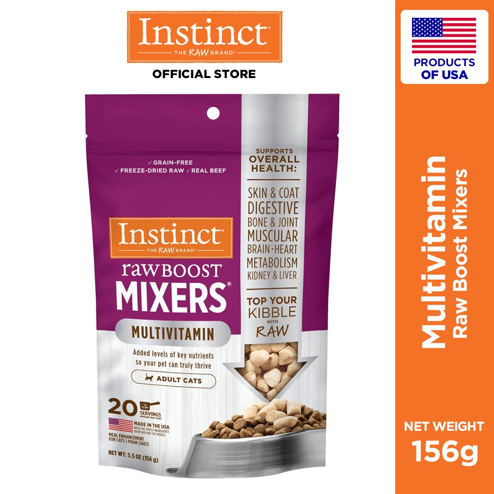 Instinct Raw Boost Multivitamin Adult Cats Freeze Dried Food Topper 156g | Shopee Singapore