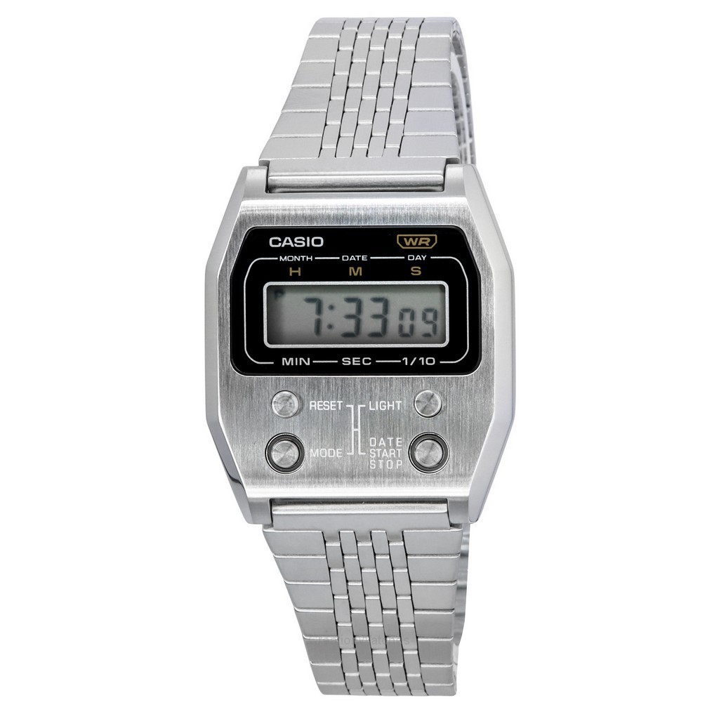 [Creationwatches] Casio Vintage Digital Stainless Steel Quartz A1100D-1 ...