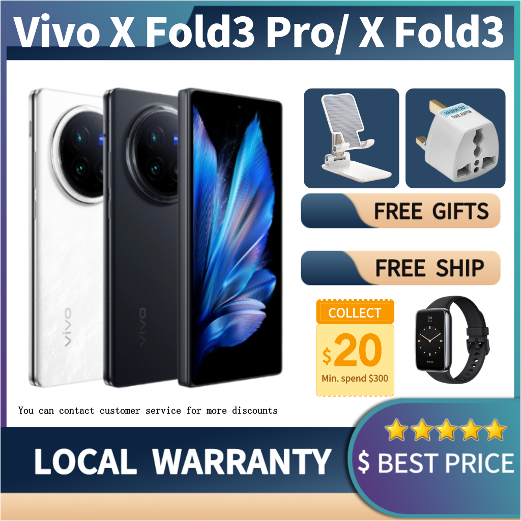 VIVO X FOLD 3 Pro/VIVO X FOLD 3 5G Snapdragon 8 Gen 3 DUAL SIM 1 year local seller warranty ...