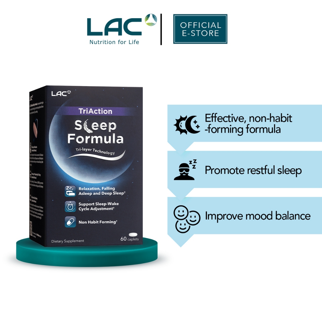 [LAC SLEEP] TriAction Sleep Formula - Triple Layer Sleep Technology (60 ...